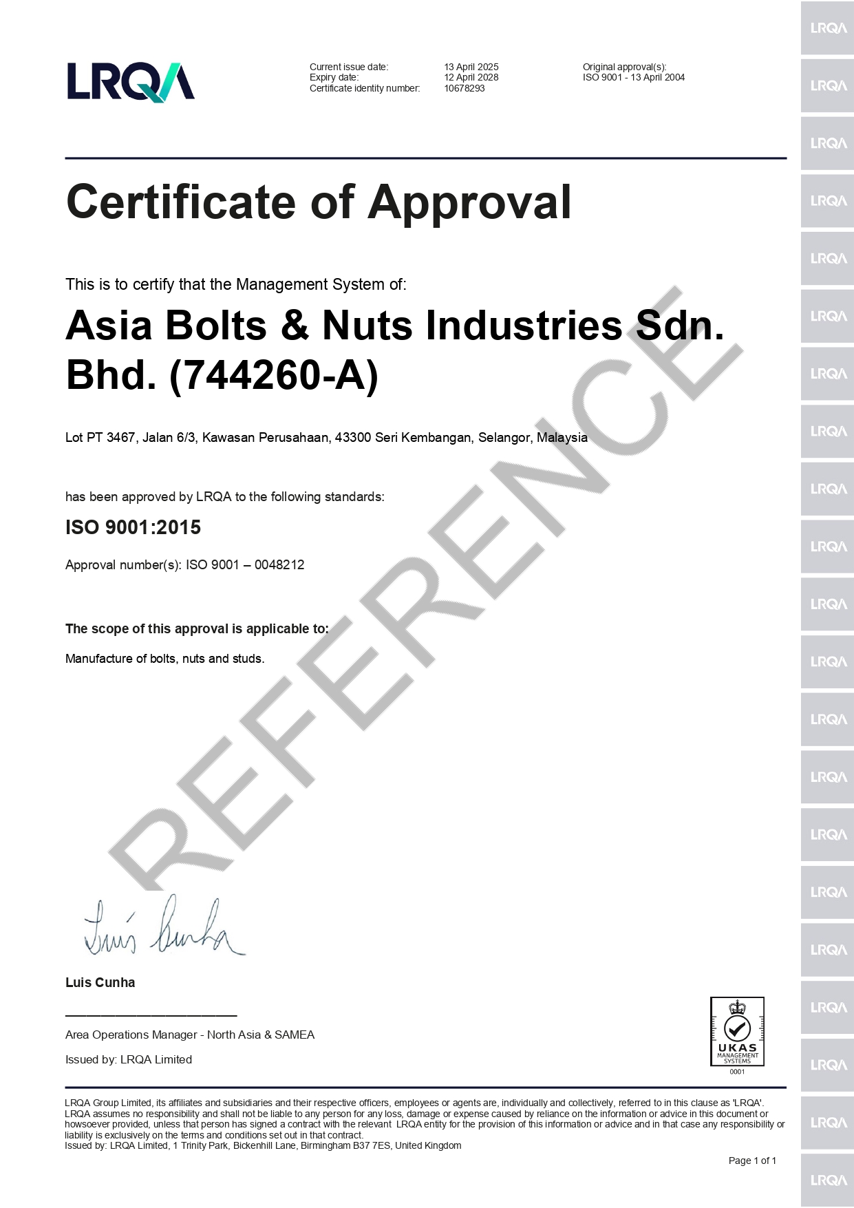 Asia Bolts & Nuts - Fasteners Manufacturer, Supplier & Specialist